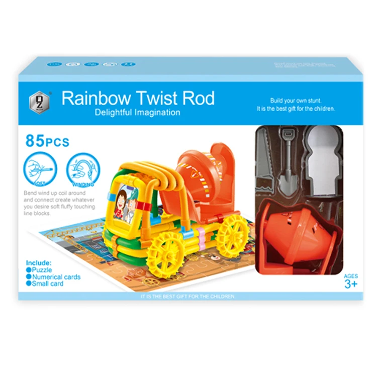 Newest Flexible Sticks Folding Rainbow Twist Rod Soft Winding Toy ...