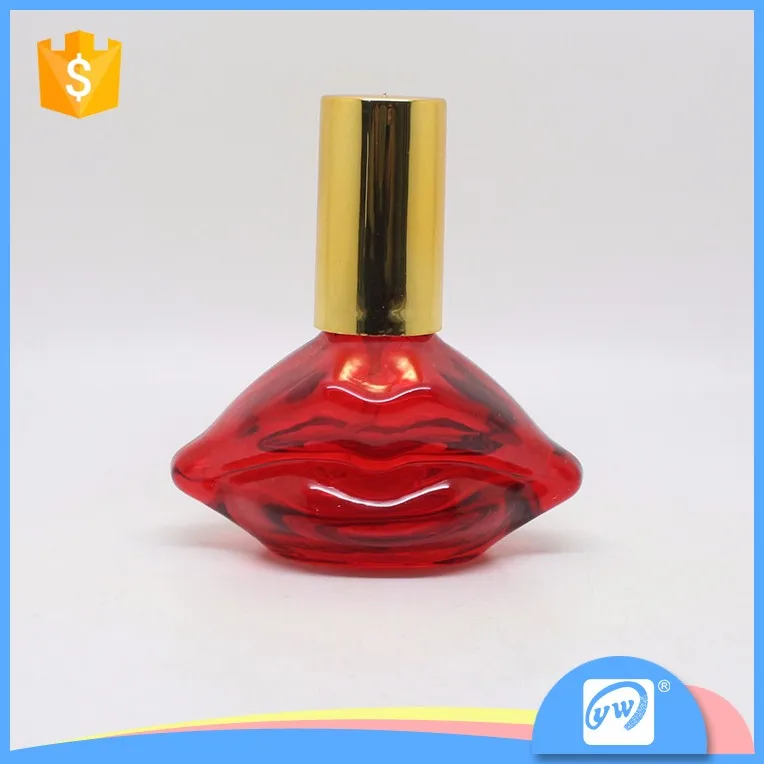 A3165-25ml Silver Crimp Pump Kiss Lip Shape Glass Perfume Bottle - Buy ...