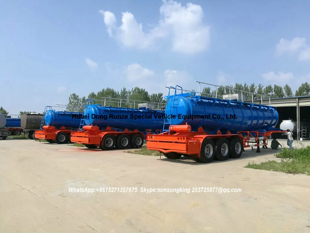 Acid Tanker Semitrailer for Sulfuric Acid Transportation in Zambia V ...