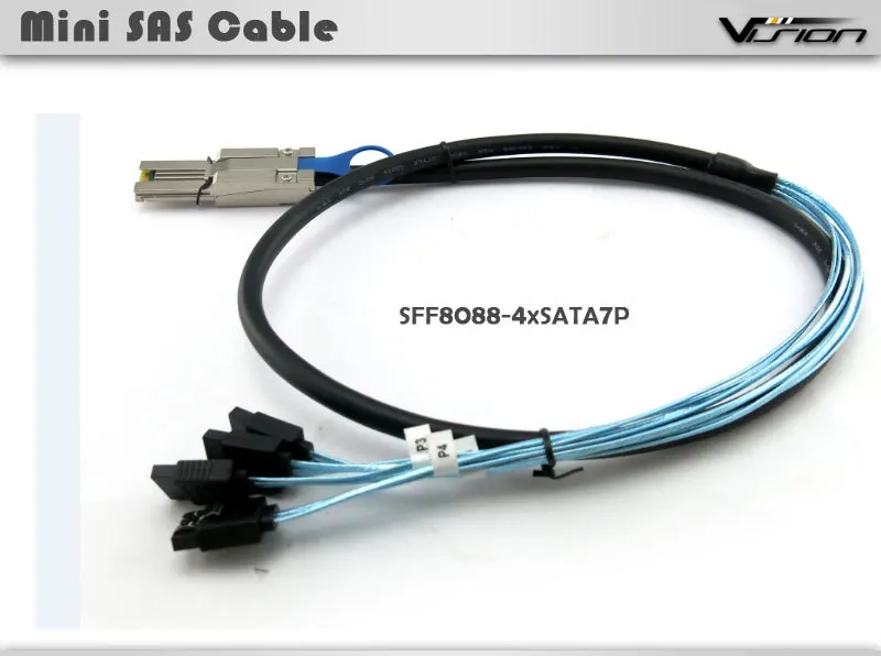 External Sff-8088 To 4x Sata 7pin Mini-sas 26p To 4sata Cable,2.0m ...