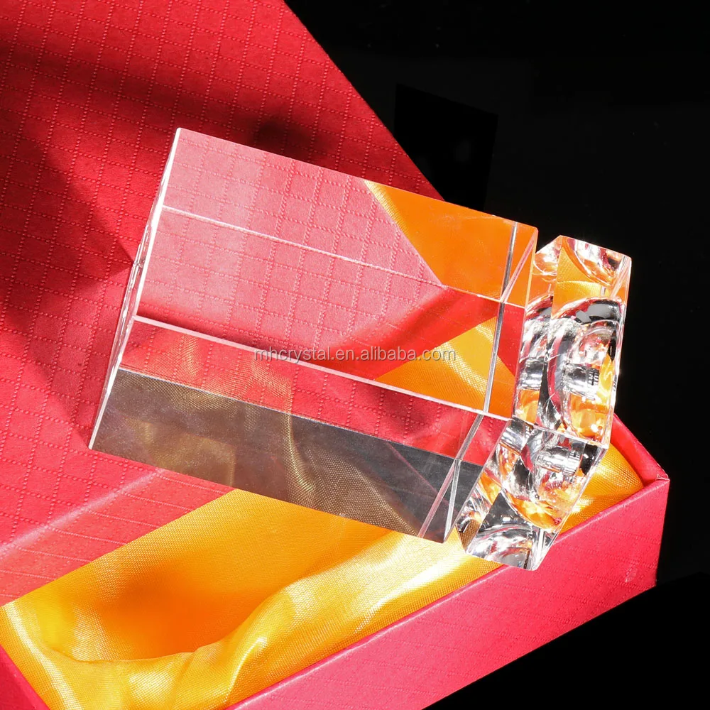 Led Light up Crystal Glass 3d Laser Crystal Cube MH-F0584