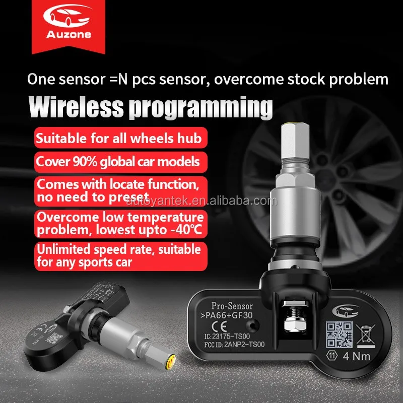 Original Auzone Pro-Sensor 315MHZ 433MHZ Programmable Universal TPMS ...