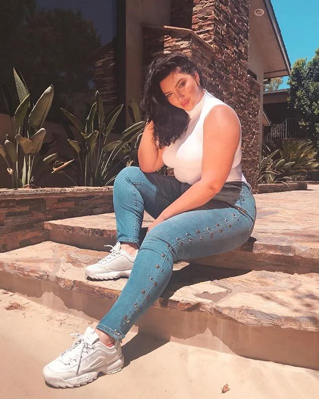 2018 Fashion Custom Stud Side Details Skinny Big Size Ladies Denim ...