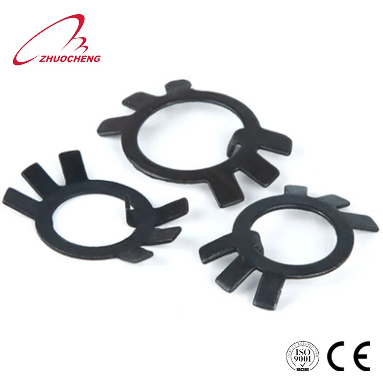 Black 65Mn GB858 Tab Stop Washers With Six Claws for Round Nuts| Alibaba.com