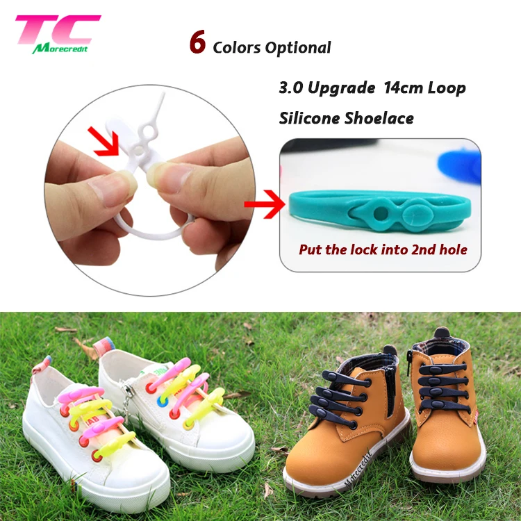 New Arrival 14cm Silicone Shoelace Stock No Tie Athletic Sneaker ...