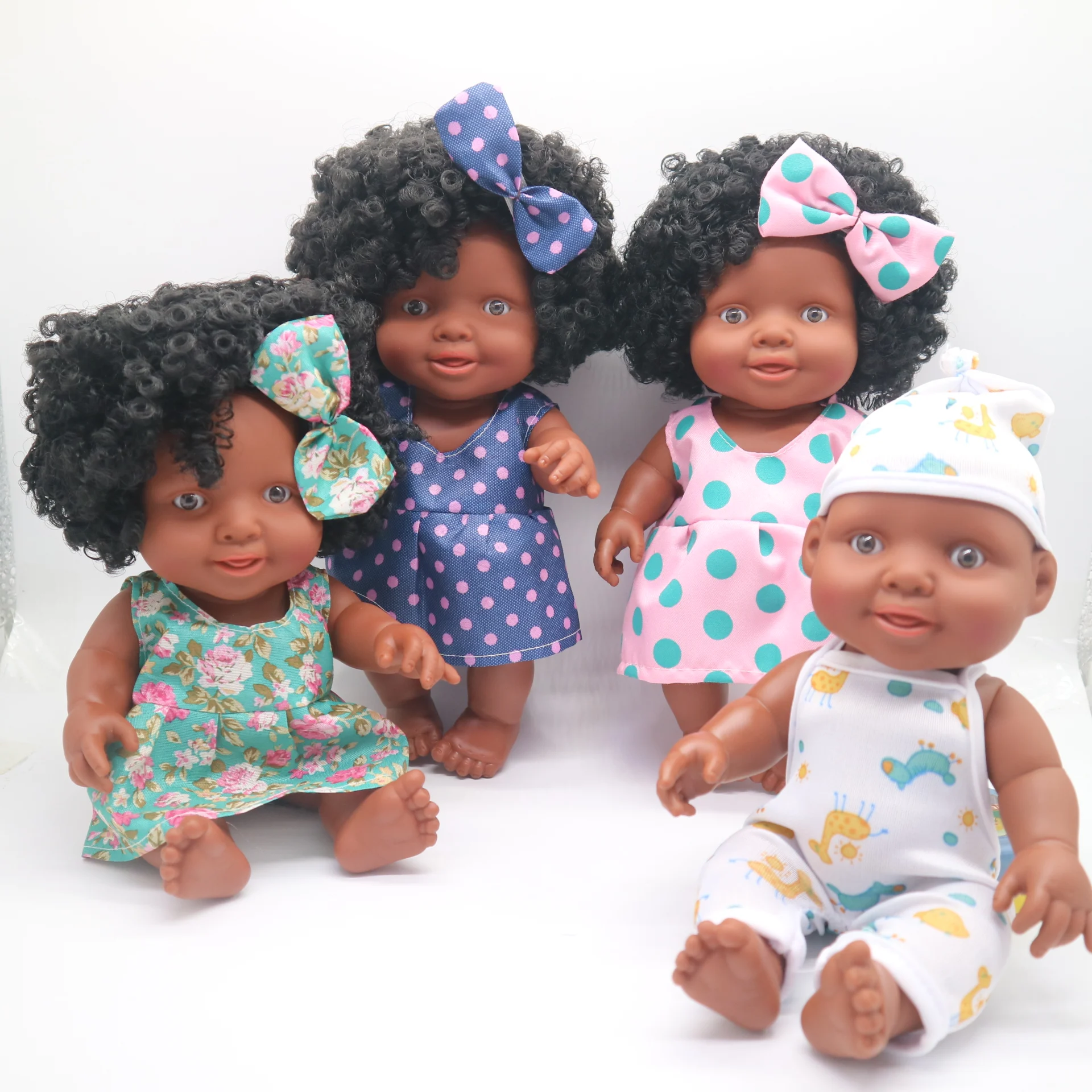 10 Inch Black Baby Doll Pvc Dolls For Children - Buy 10 Inch Black Baby ...