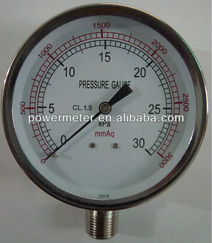 75mm Capsule Manometer Bellows Pressure Gauge - Reliable Precision