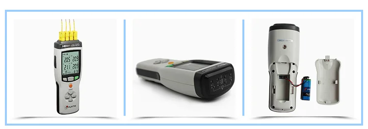 4 Channel Thermocouple Thermometers Data Logger - HUATO