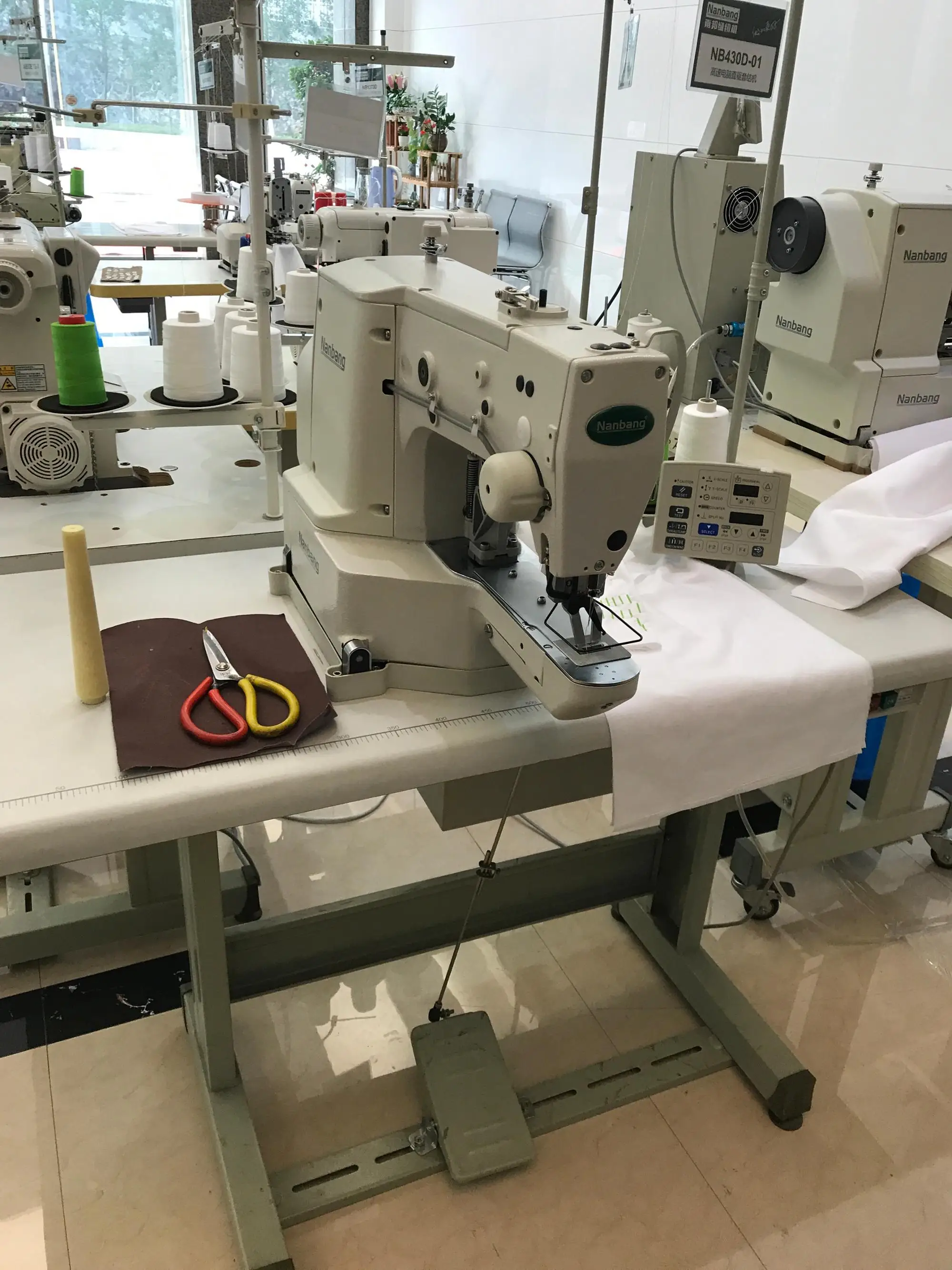 Nb430d Electronic Direct Drive Lockstitch Bar Tacker Sewing Machine ...