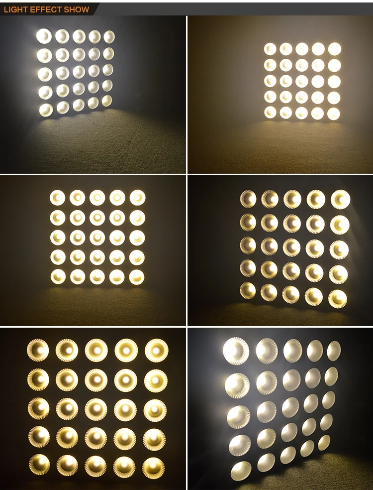Newest 25x3w Warm White Color Led Matrix Blinder Light 5 X 5 Warm White ...