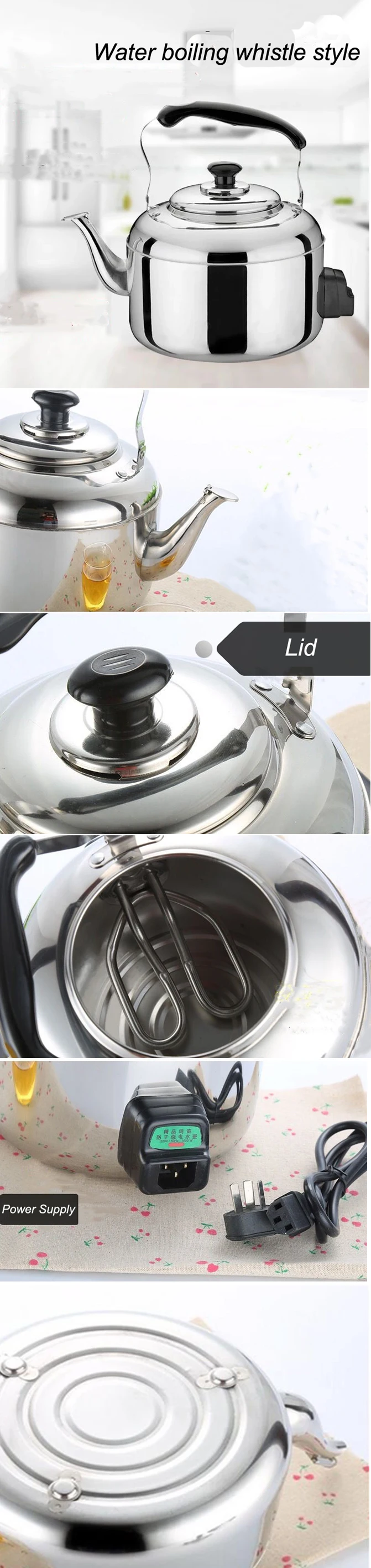 Non-magnetic Stainless Steel Electric Kettle 5l/6l Household Electric ...