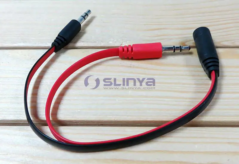 3.5mm Stereo Sound Output Cable Converter Right Left 2 In 1 Stereo Two ...