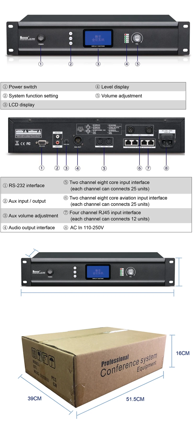 7688c - Professional Digital Discussion Conference System