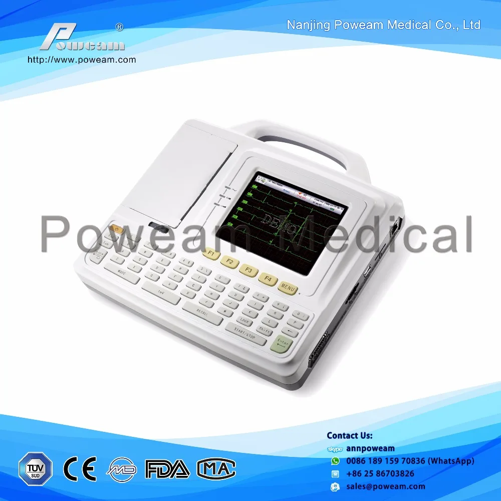 Fda Approval 12 Channel Ecg Ecg Machine With Touch Screen - Buy Ecg ...