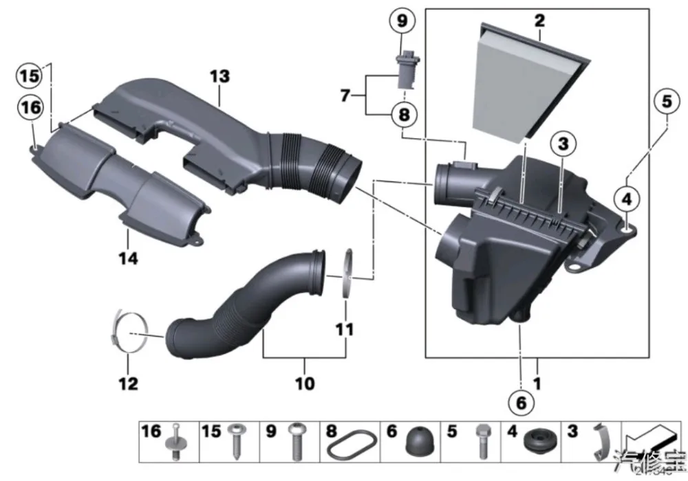 High Quality Air Intake Pipe Hose 13717632501 For Bmw X1 E84 2012 - Buy ...