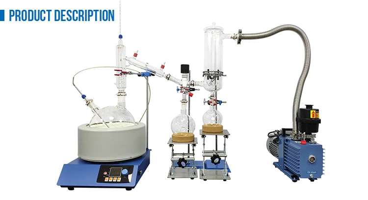 High Quality 5l Glass Vacuum Distillation Essential Oil Lab Short Path ...