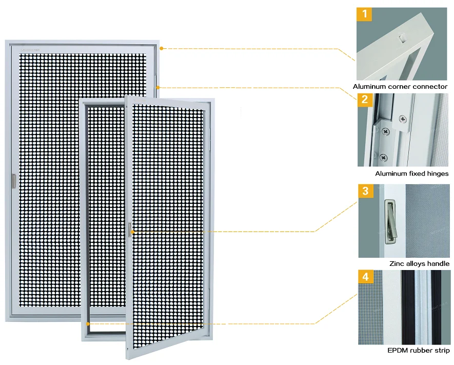 Window Grill Net Design - Anti-Theft & Mosquito Protection