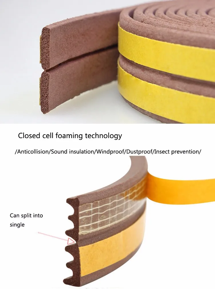 D Shape Close Cell Foam Self Adhesive Weather Strip - Buy Foam Self ...