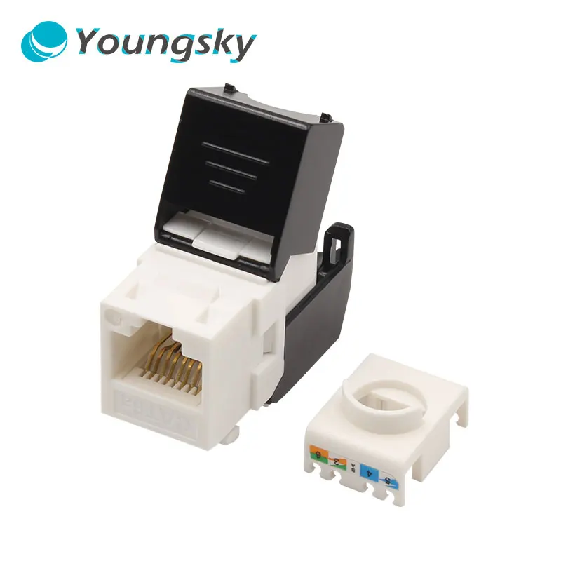 180 Degree Utp Rj45 Cat5e Cat6a Modular Network Plastic Keystone Jack ...