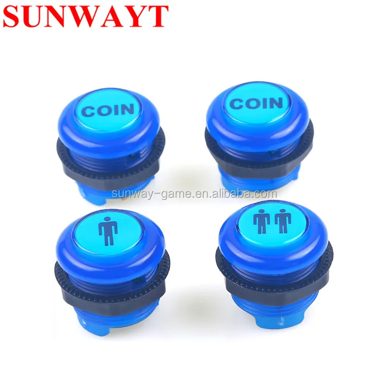 24mm/28mm Arcade Push Button 1p/2p/coin Start Stop Button 5v Led ...