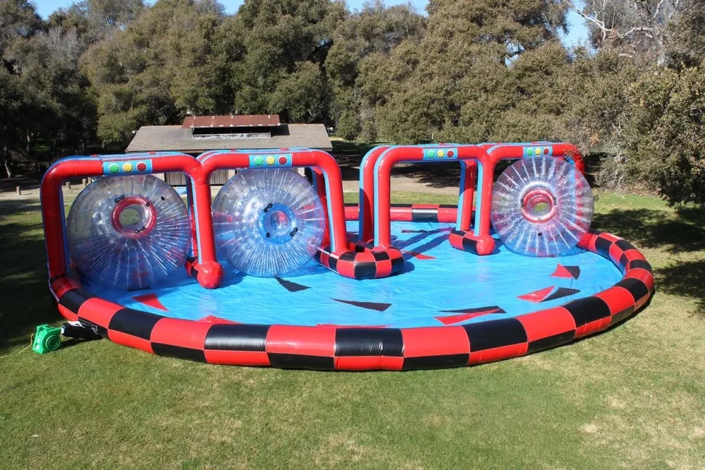 Zorb Ball Car Track Set For Rental Business / Super Go Kart Car Air ...