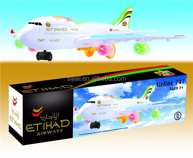Kids Hobby Toy Etihad Airliner Airbus Air Plane Model 747 Toys - Buy ...