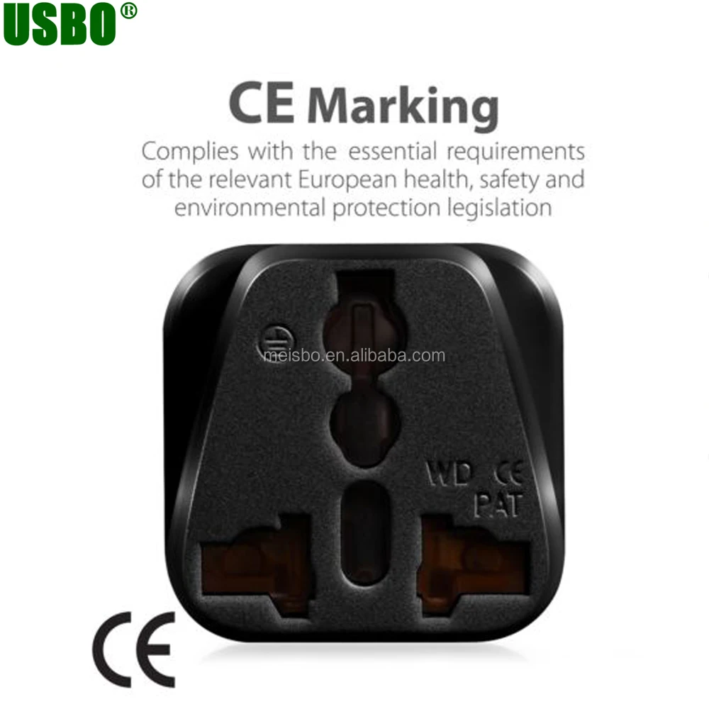 Universal 250v 10a Power Adaptor Plug Type B for US Travel