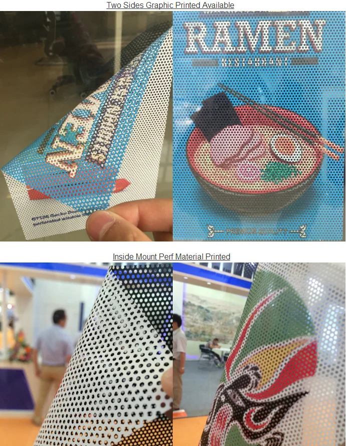 Interior Mounted Perforated Window Vinyl Sticker Inside Mount ...