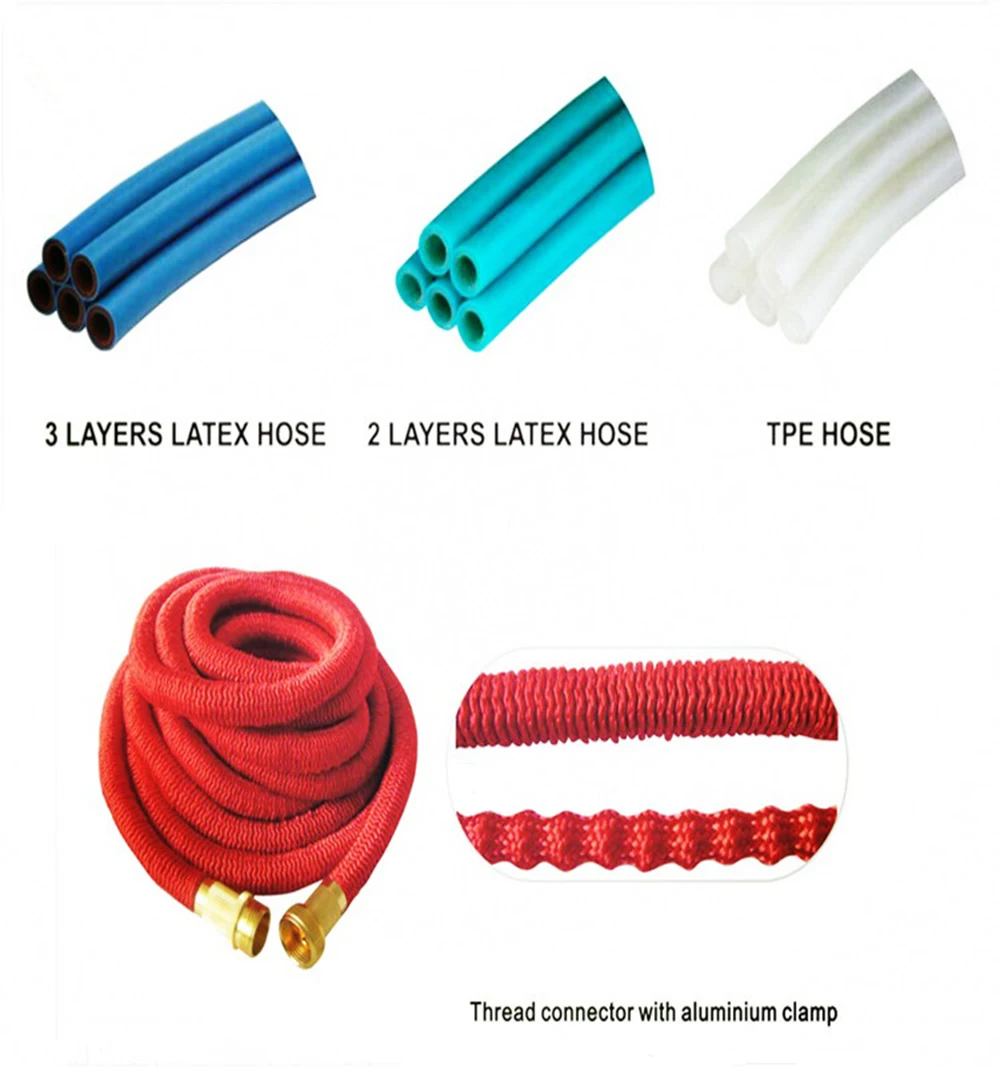 Pink 75ft Rubber Water Garden Hose With Different Tubes - Buy Rubber ...
