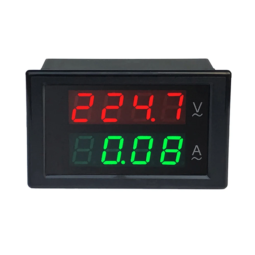 4 Digits Led Digital Voltage Ampere Multimeter 110v/220v Ac 80v-300v ...