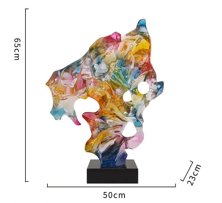 Interior Decoration Colorful Clear Resin House Statues Modern - Buy ...