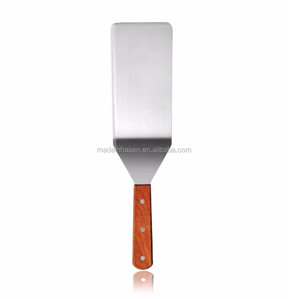 Square End Bbq Spatulas With Wooden Handle,7 1/2-inch - Buy Bbq Spatula ...