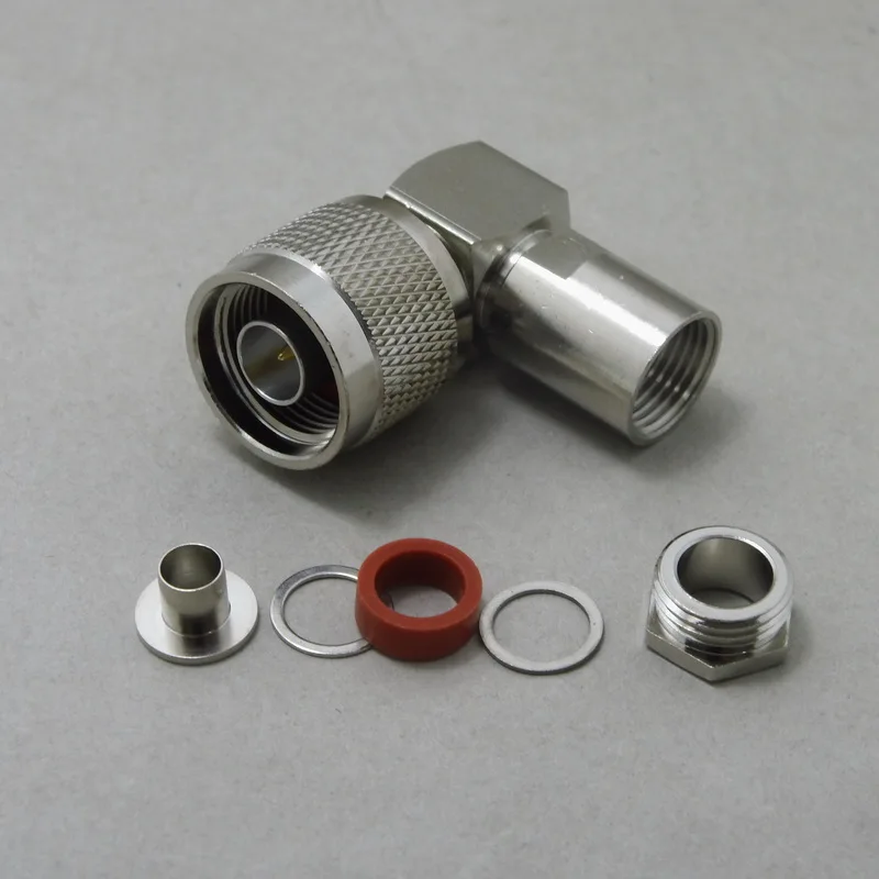 Rf Coaxial N Type Male Plug Clamp Right Angle Connector For Lmr300 Cable /5d-fb Cable - Buy N ...