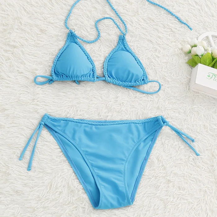 Oem Solid Colors Sex Cute Kids Little Girls Micro String Bikini ...
