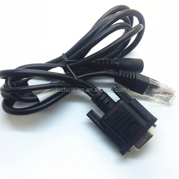 RS 232 DB9 Female to RJ45 RJ50 10 Pin Serial Cable for Symbol LS2208