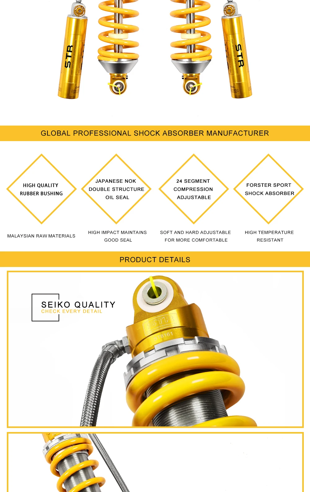 Str Adjustable 4x4 Lift Kit Shock Absorber Coil Over Air Shock For ...