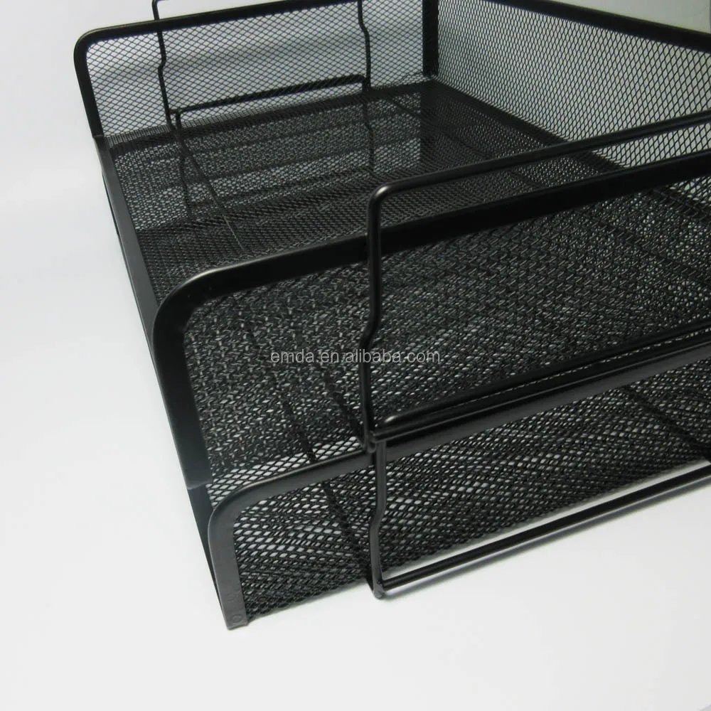 Stackable Metal Mesh File Organizer - EMDA Office Trays
