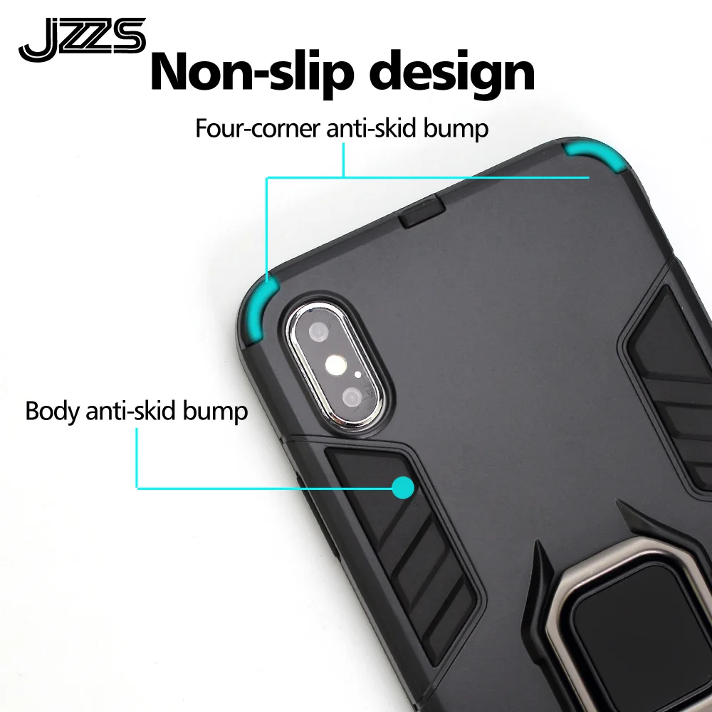 Multi Functional Mobile Back Cover With Metal Anti-skid Ring Holder Tpu ...
