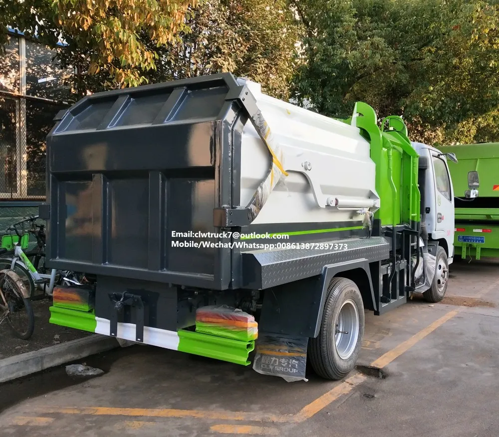 Dongfeng New Garbage Bin Lifter Truck 5 Ton Side Lifting And Side ...