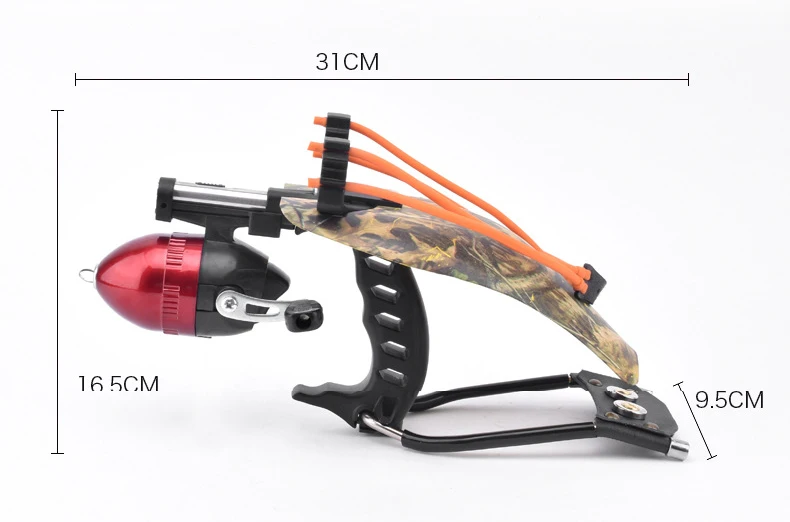 Fishing Slingshot Device Set: Outdoor Use with Laser Sight and Fishing Reel