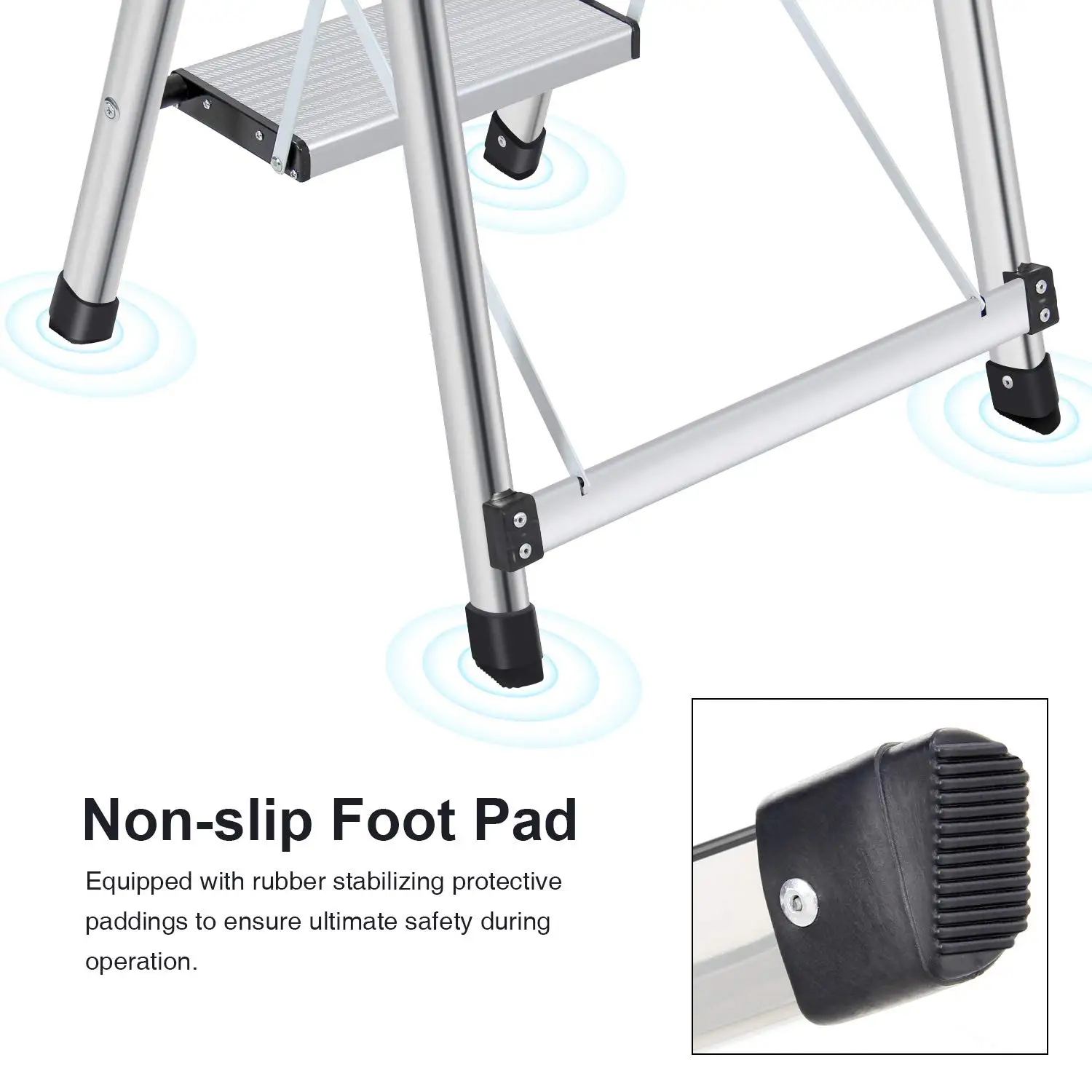 EN131 Rubbermaid 3 Step Ladder - Reliable Household Solution