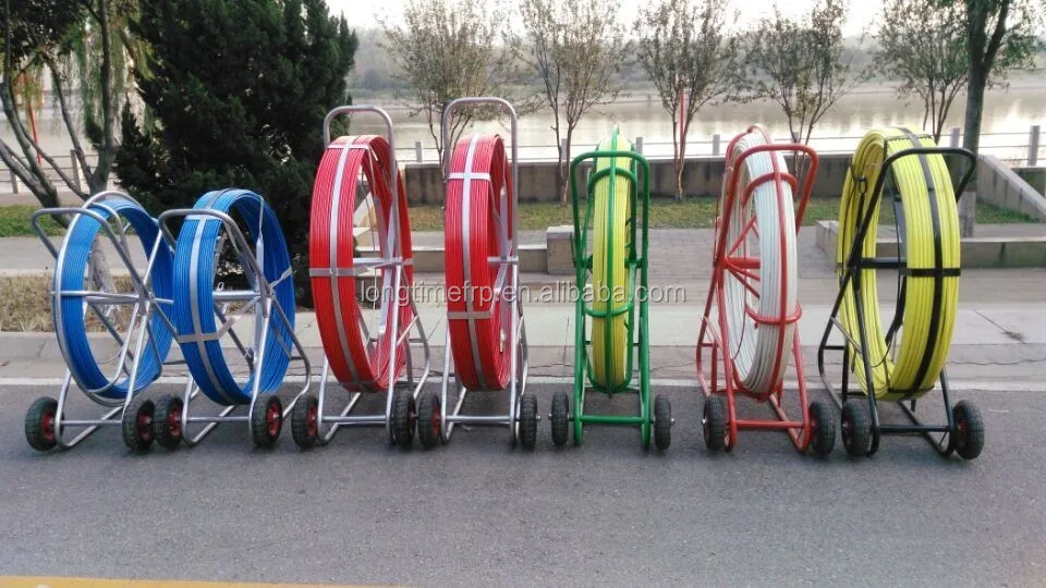 8mm 9mm Telecom Cable Laying Tools Equipement 30-500 Meters Fiberglass ...