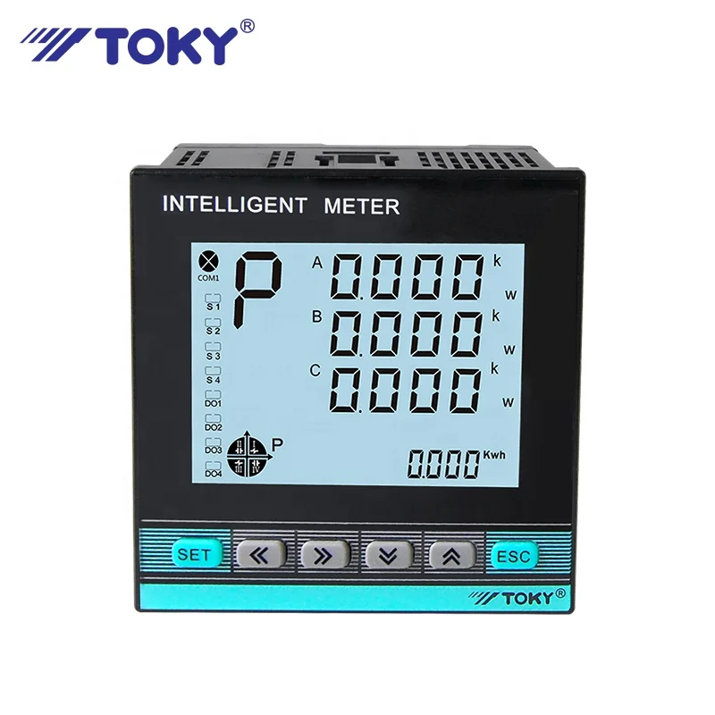 Toky 3 Phase 4 Wire Multi Function Energy Meter Kwh Meter TOKY DS9L/7L ...