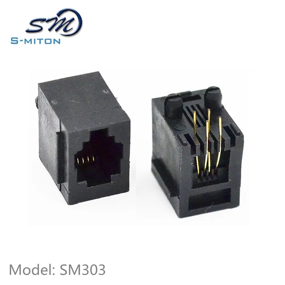 Conector Hembra Rj9 Rj10 Rj22 4p4c Pcb Vertical,Conector Hembra Para Teléfono - Buy Conector ...