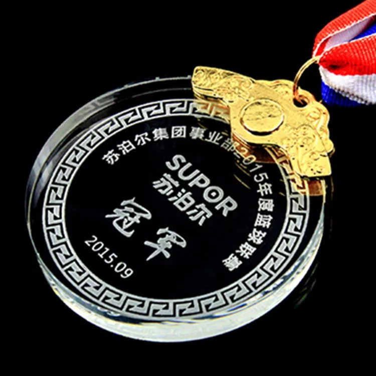 K9 Crystal Medal Cheap Wholesale Custom Crystal Glass Medal For ...
