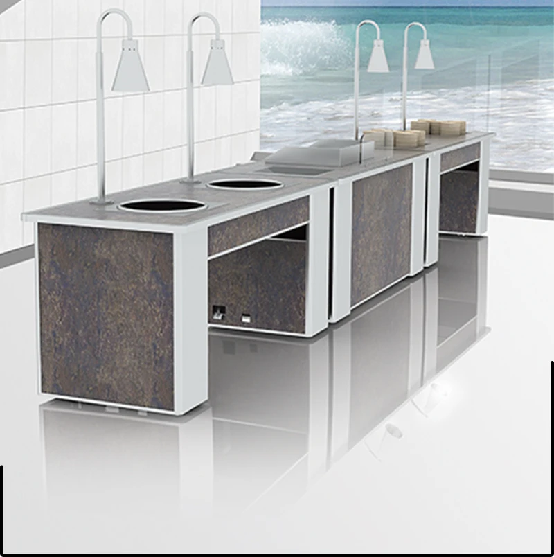 Simple Rectangular Mobile Induction Station/buffet Table Or Station ...