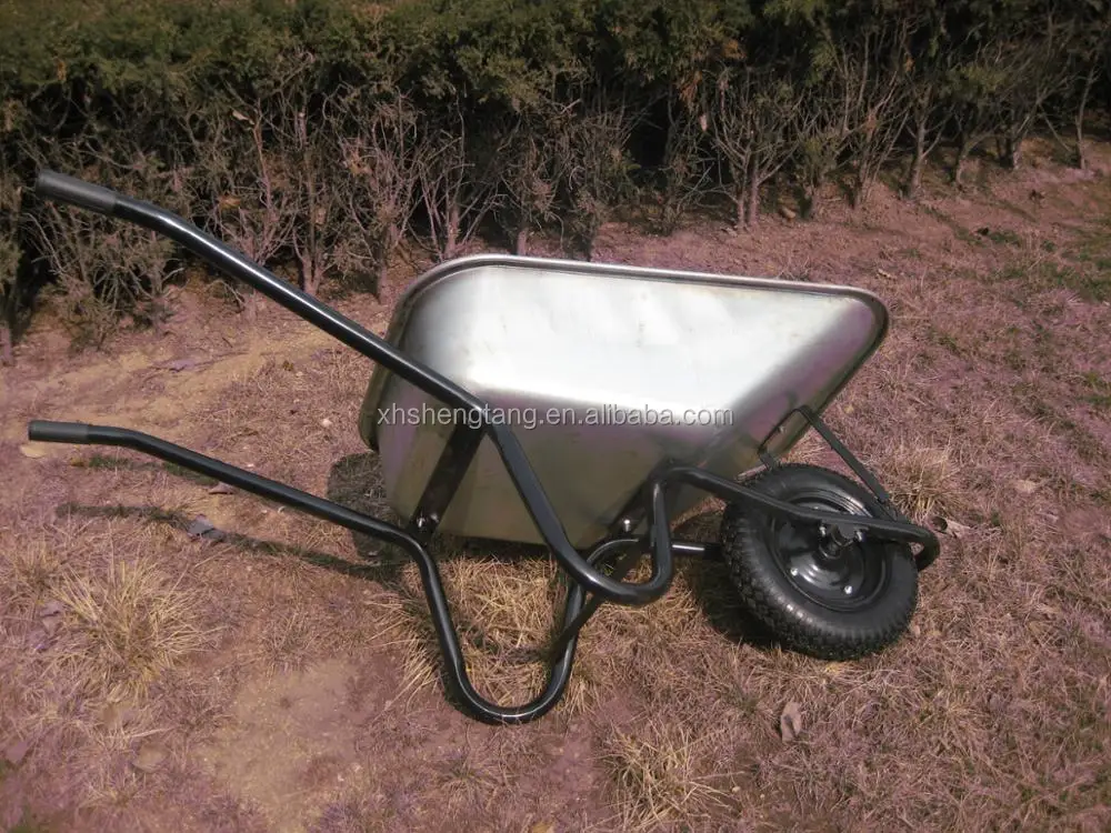 Garden Wheelbarrow with Metal Tray Packing in Box - 6cuft