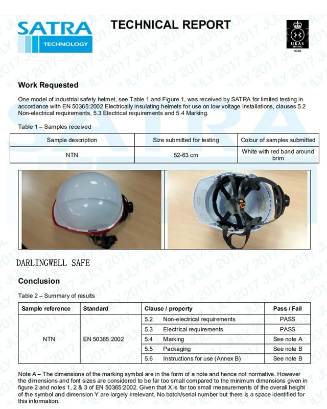 Darlingwell En50365 Ansi Z89.1 20000v Electrical Work Helmet ...