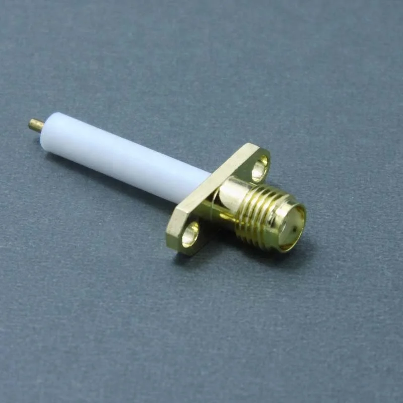 Rf Coaxial Sma Female 2 Holes Flange Panel Connector With Extended 20mm ...