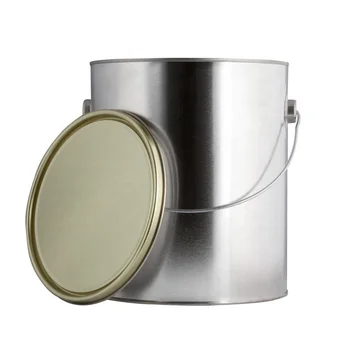5 Liter Round Paint Can With Customized Logo,5l Empty Metal Can For ...